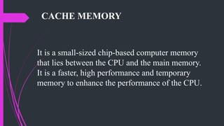 Computer memory and it's types | PPT