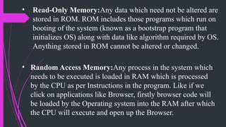 Computer memory and it's types | PPTX