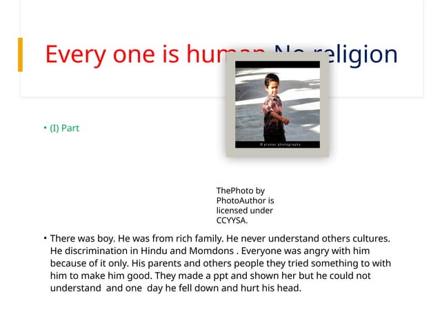 human being should be treated equally without judging them . | PPT