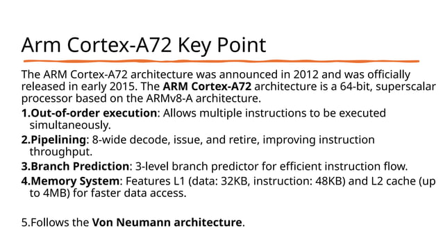 Arm cortex a72 processor is the presentation.pptx