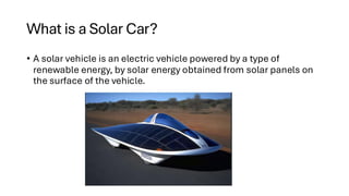Presentation on solar car mechanical engineering presentation | PDF