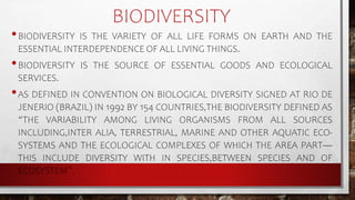 biodiversity and ecosystem | PPTX