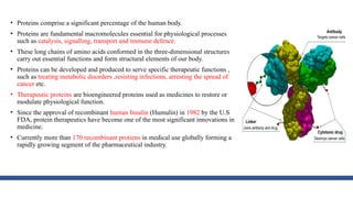 Production of therapeutic protien, hormones and nucleic acids | PPTX