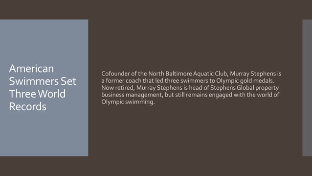 American Swimmers Set Three World Records | PPT