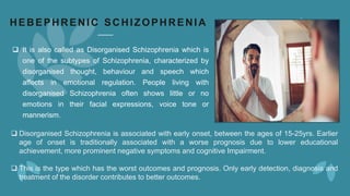 hebephrenic (disorganized) and post schizophrenic depression | PPTX
