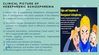 Disorganized Schizophrenia Symptoms
