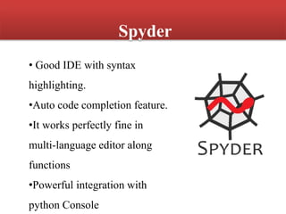 Best Python IDEs | PPT | Free Download