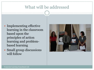 Action learning and problem-based learning | PPTX