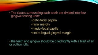 indices of gingival diseases | PPTX