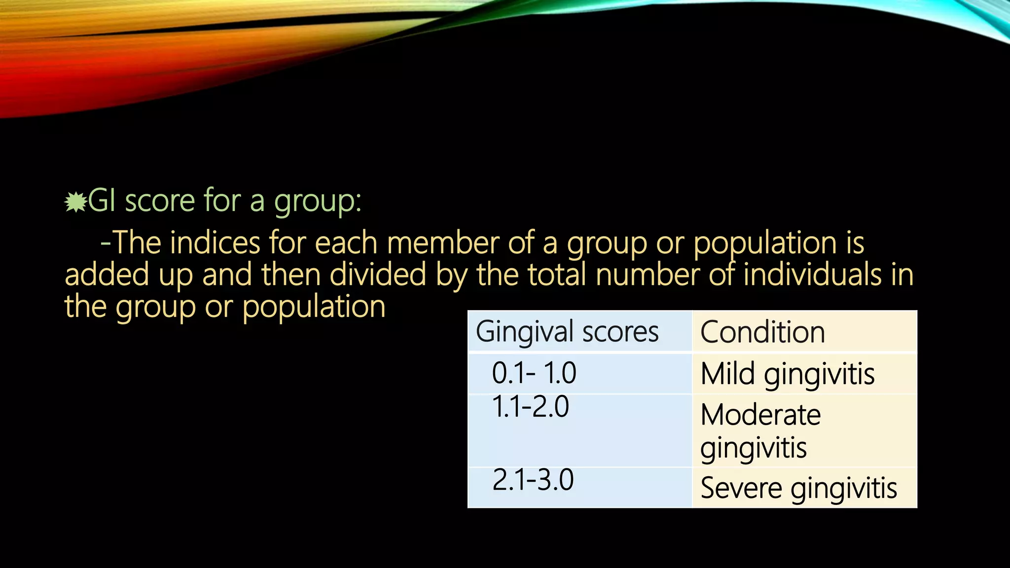 indices of gingival diseases | PPTX