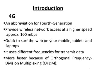 Presentation on 4gLTE | PPTX