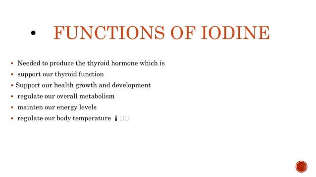 Presentation (4) iodine.pptx | Thyroid Disorders | Endocrine and Metabolic Diseases