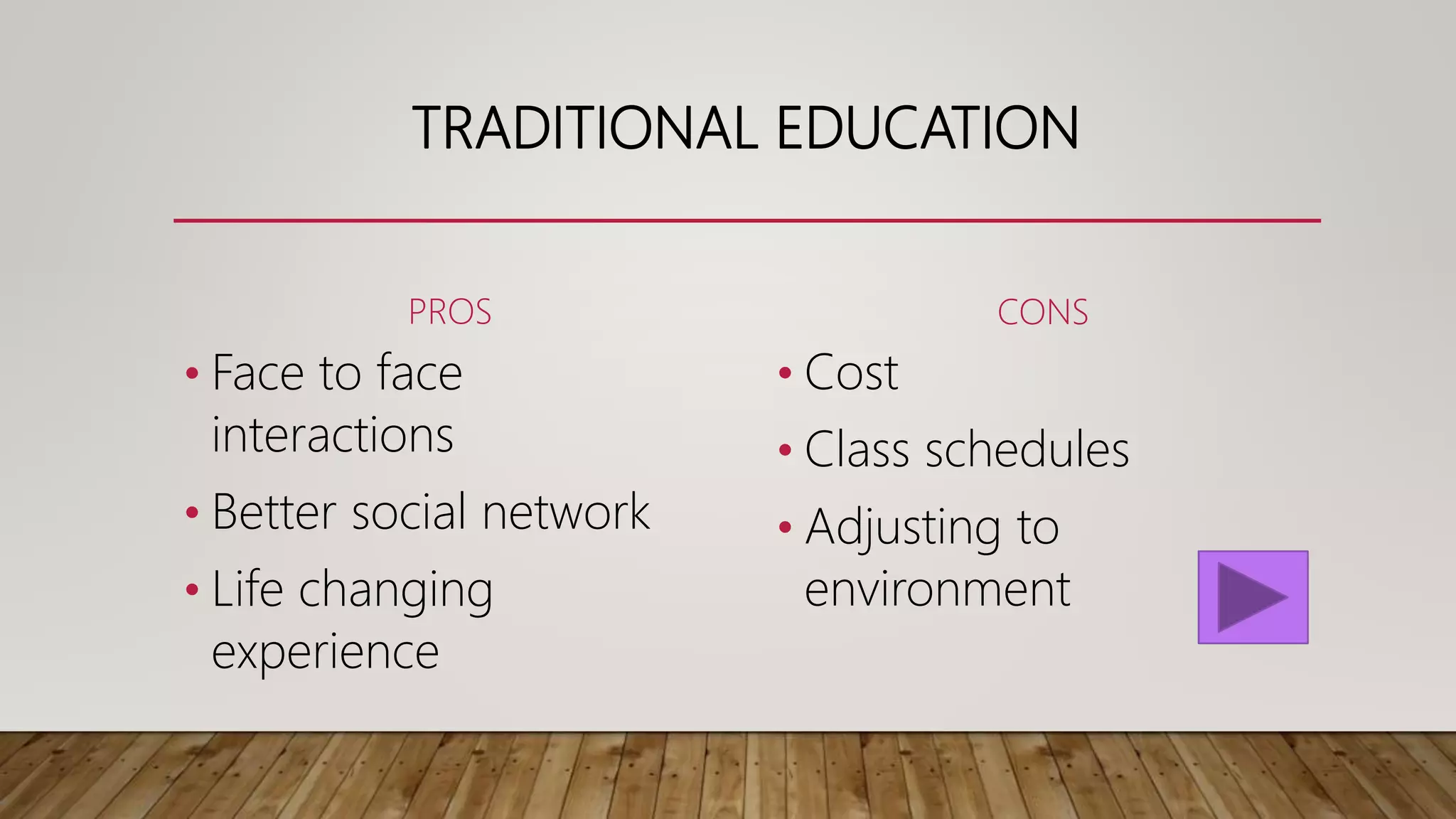 Online Learning vs. Classroom Learning | PPTX