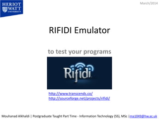 Presentation 4 rifidi emulator lab | PPTX | Operating Systems | Computer Software and Applications
