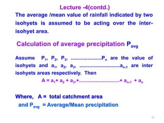 Class lectures on Hydrology by Rabindra Ranjan Saha Lecture 4 | PPTX