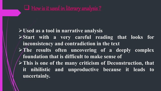 Deconstruction : A literary theory | PPTX