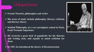 Jacques Derrida Deconstruction