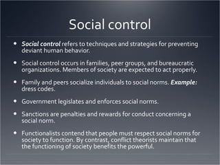 Presentation 4 (social control) | PPT