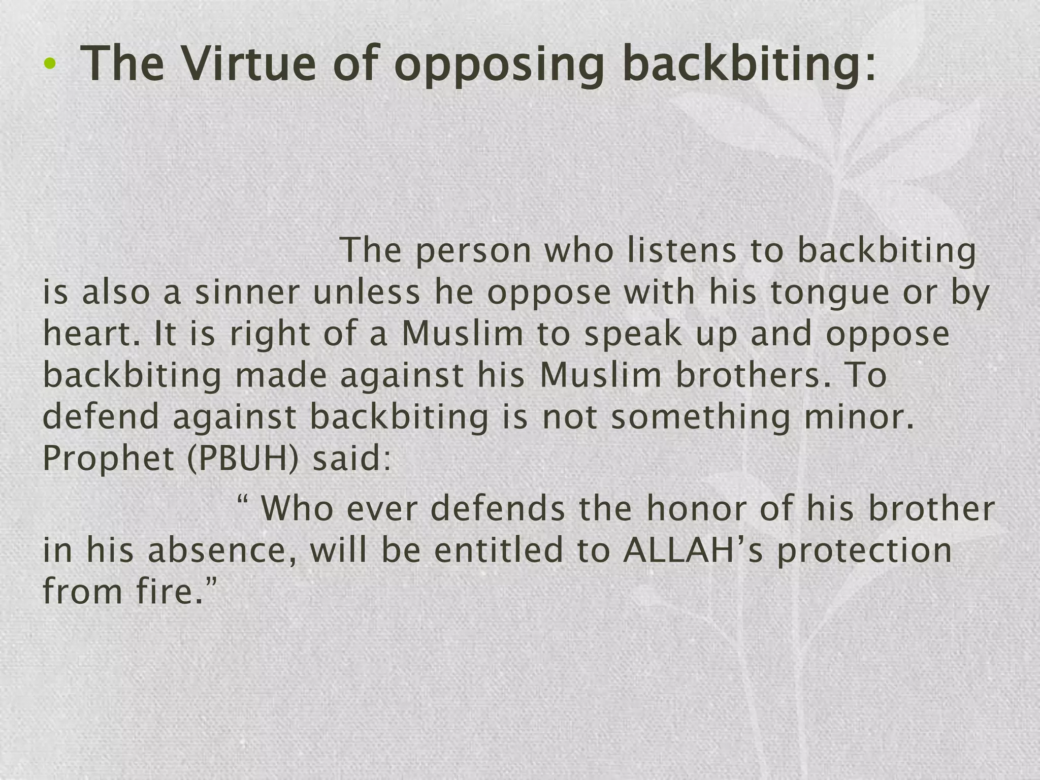 Backbiting | PPTX
