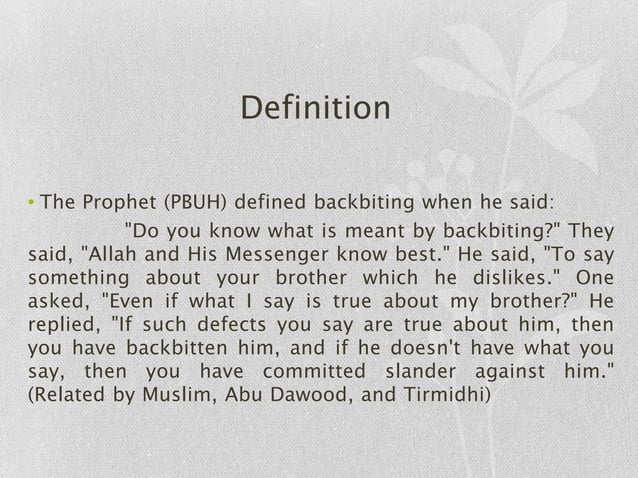 Backbiting | PPTX