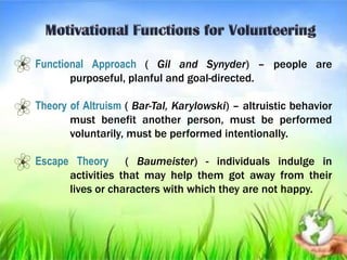 Sendong Volunteers: Their Personal Orientation And Motivational ...