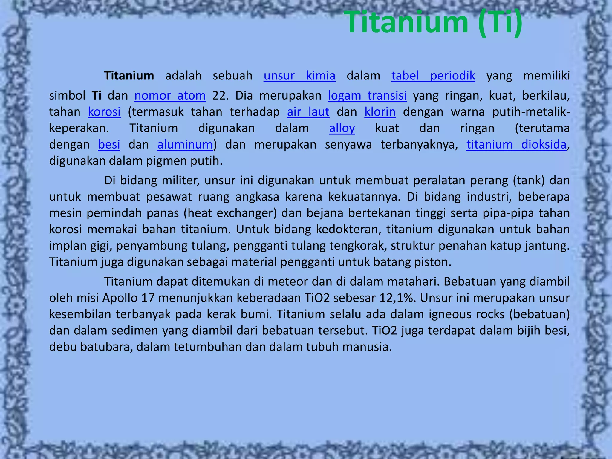 kimia-periode 3 dan unsur transisi periode 4 | PPTX