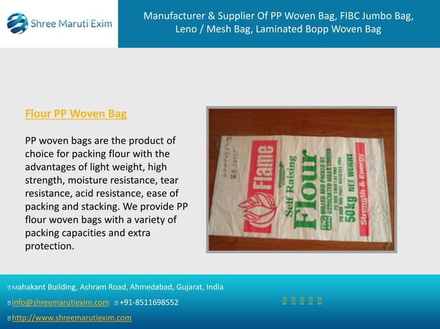 Shree Maruti Exim : PP Woven Bag Manufacturer | PPTX