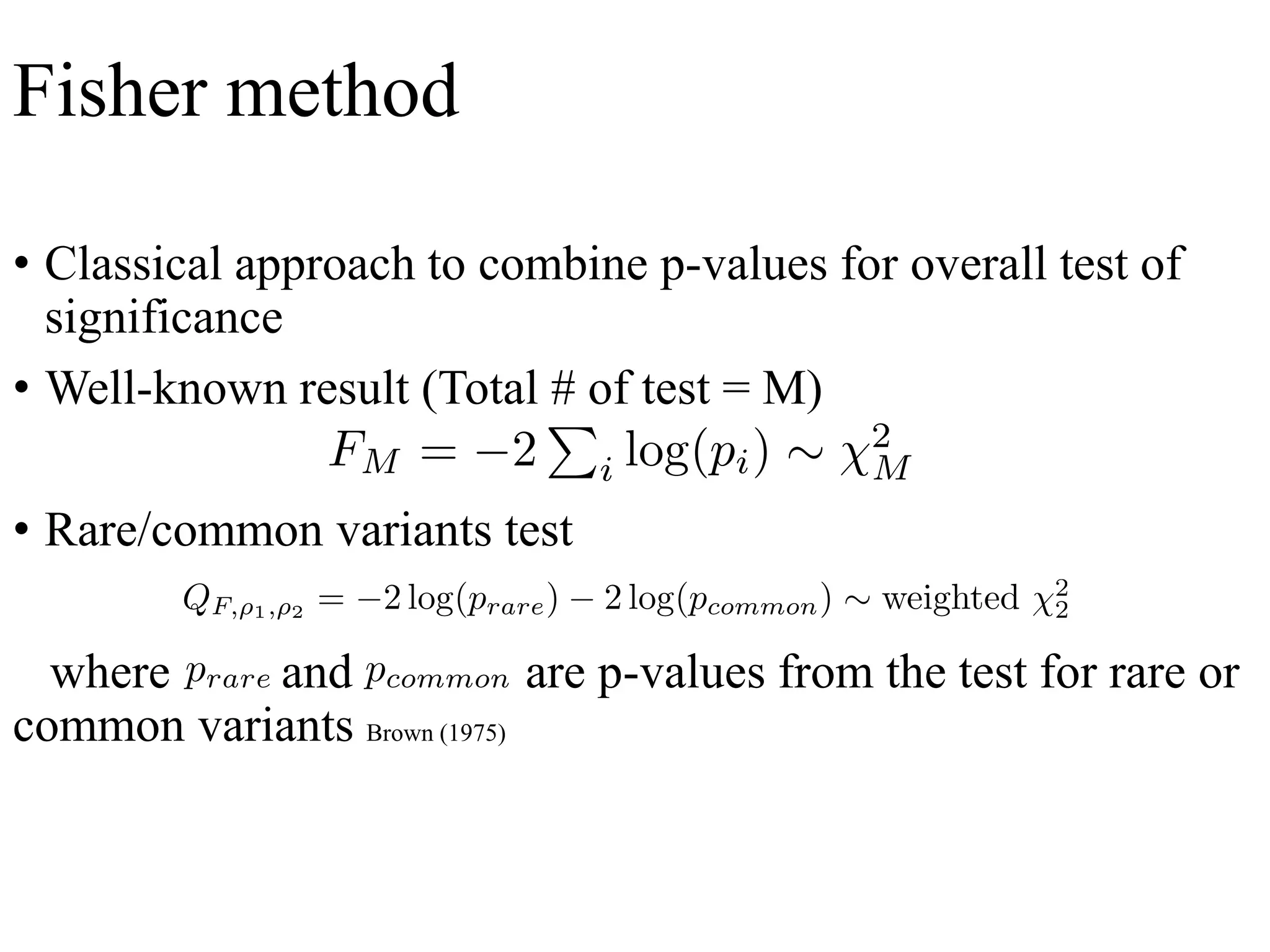 Sequential Kernel Association Test Skat For Rare And Common Variants Pptx Science