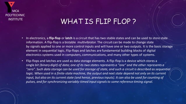 flip flop Presentation | PDF | Data Storage and Warehousing | Computing