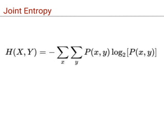 Unit 3: Joint, Conditional, Mutual Information, & a Case Study | PPT