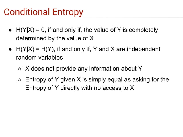 Unit 3: Joint, Conditional, Mutual Information, & a Case Study | PPT