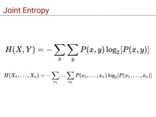 Unit 3: Joint, Conditional, Mutual Information, & a Case Study | PPT
