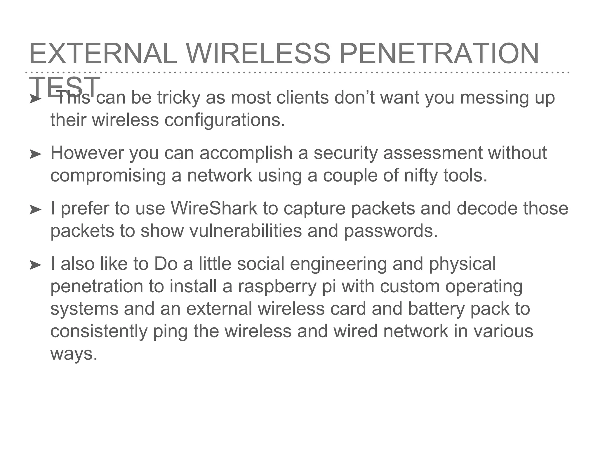 Wireless Penetration Test Strategies: Part 1 | PPT