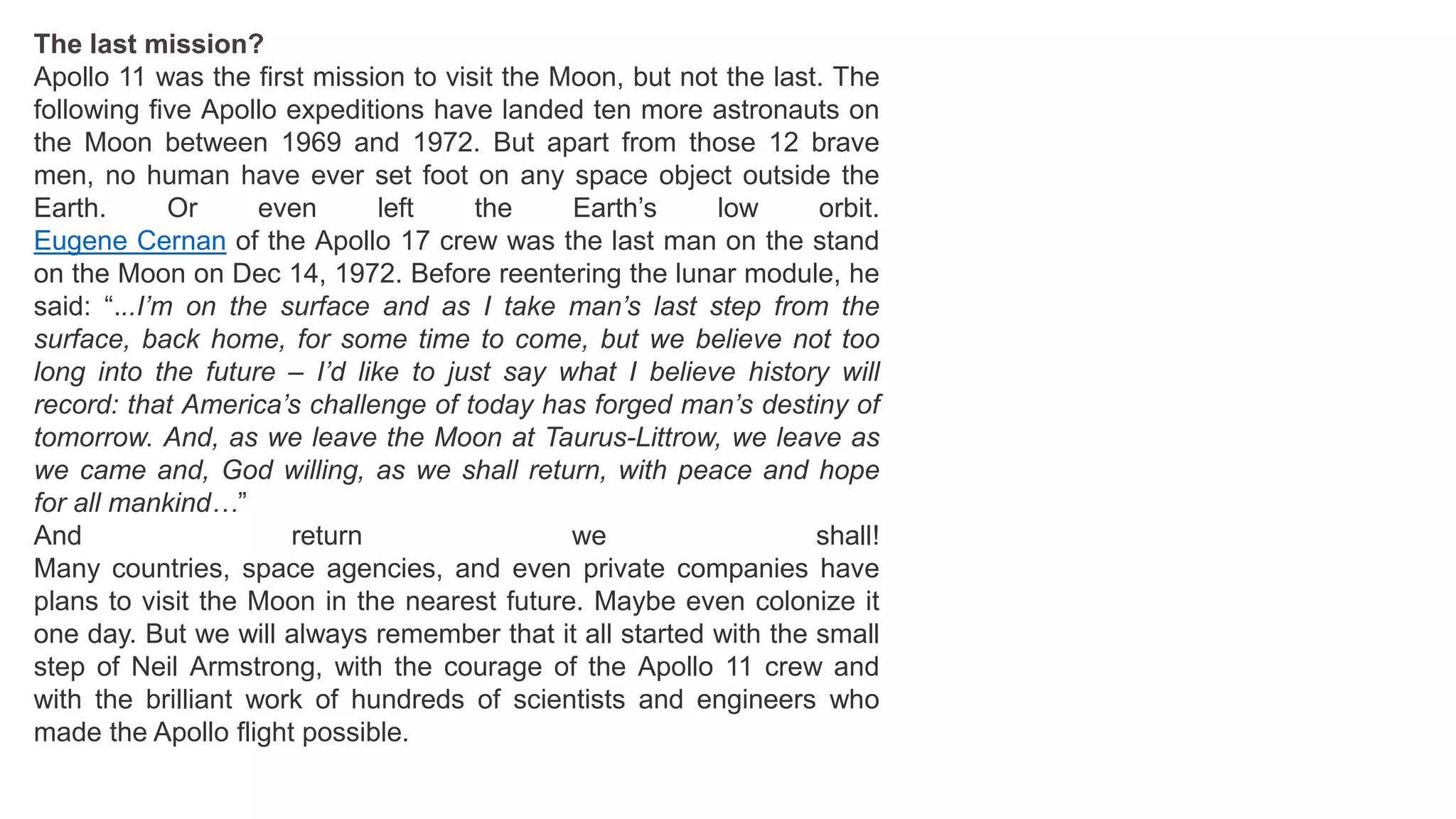 Celebrating the 49th anniversary of the Apollo 11 Moon landing | PPT