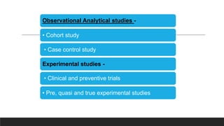 observational analytical and interventional studies | PPTX