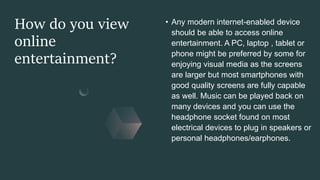 E-Entertainment | PPTX