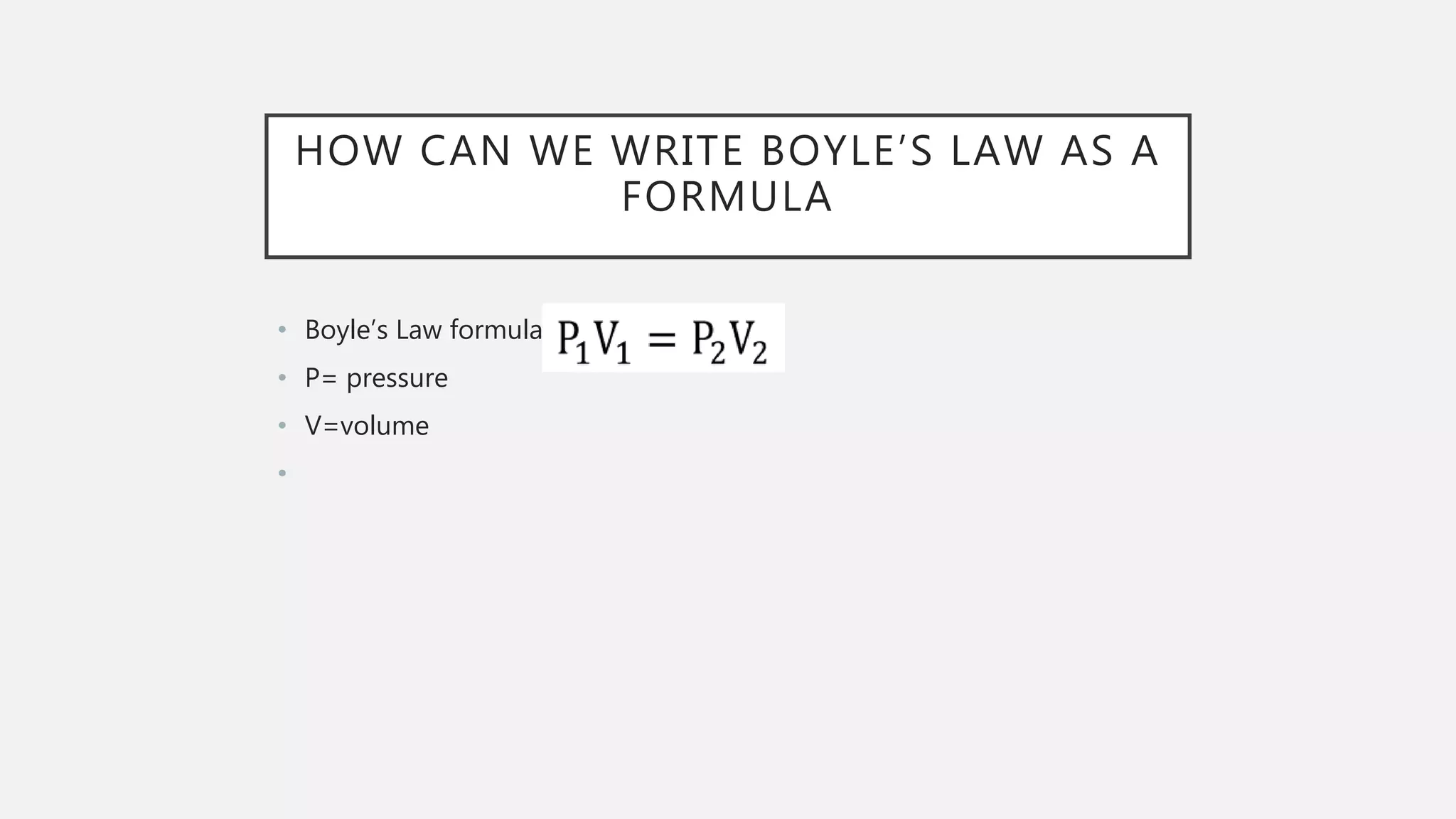 chemistry presentation on Boyle's Law | PPTX