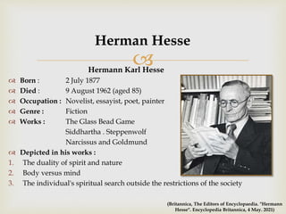 Siddhartha by Herman Hesse | PPTX