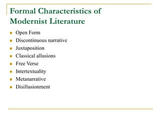 Modernism in Literature | PPT