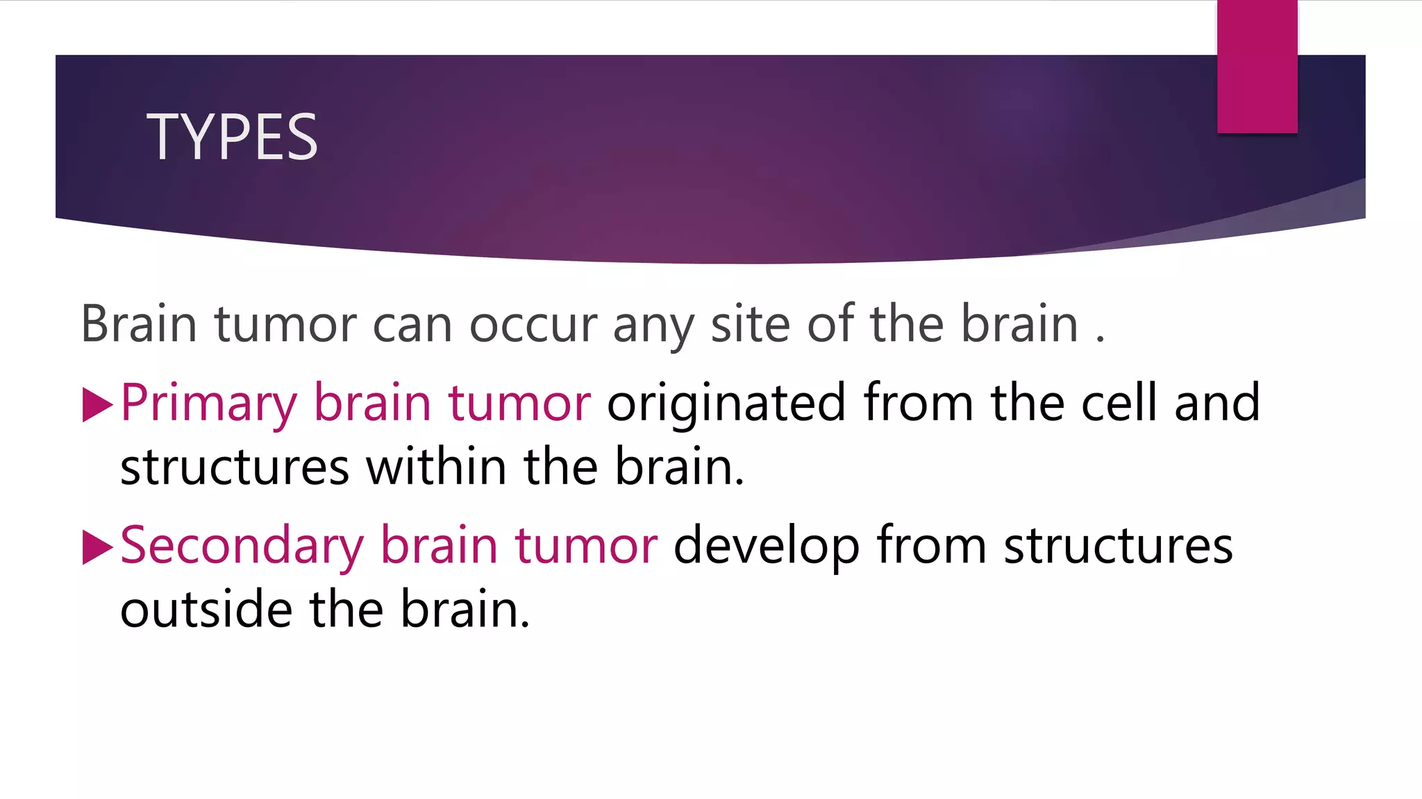 BRAIN TUMOUR | PPTX