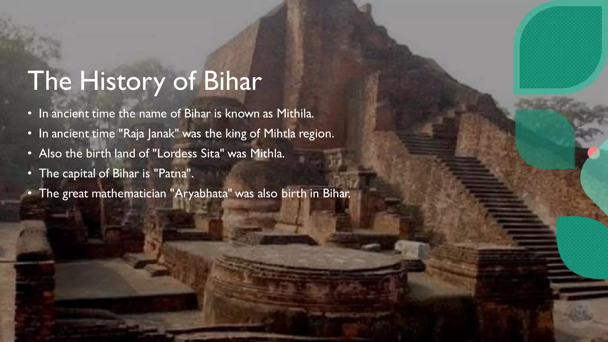 Presentation on Bihar | PDF | Asia Travel | Travel Locations