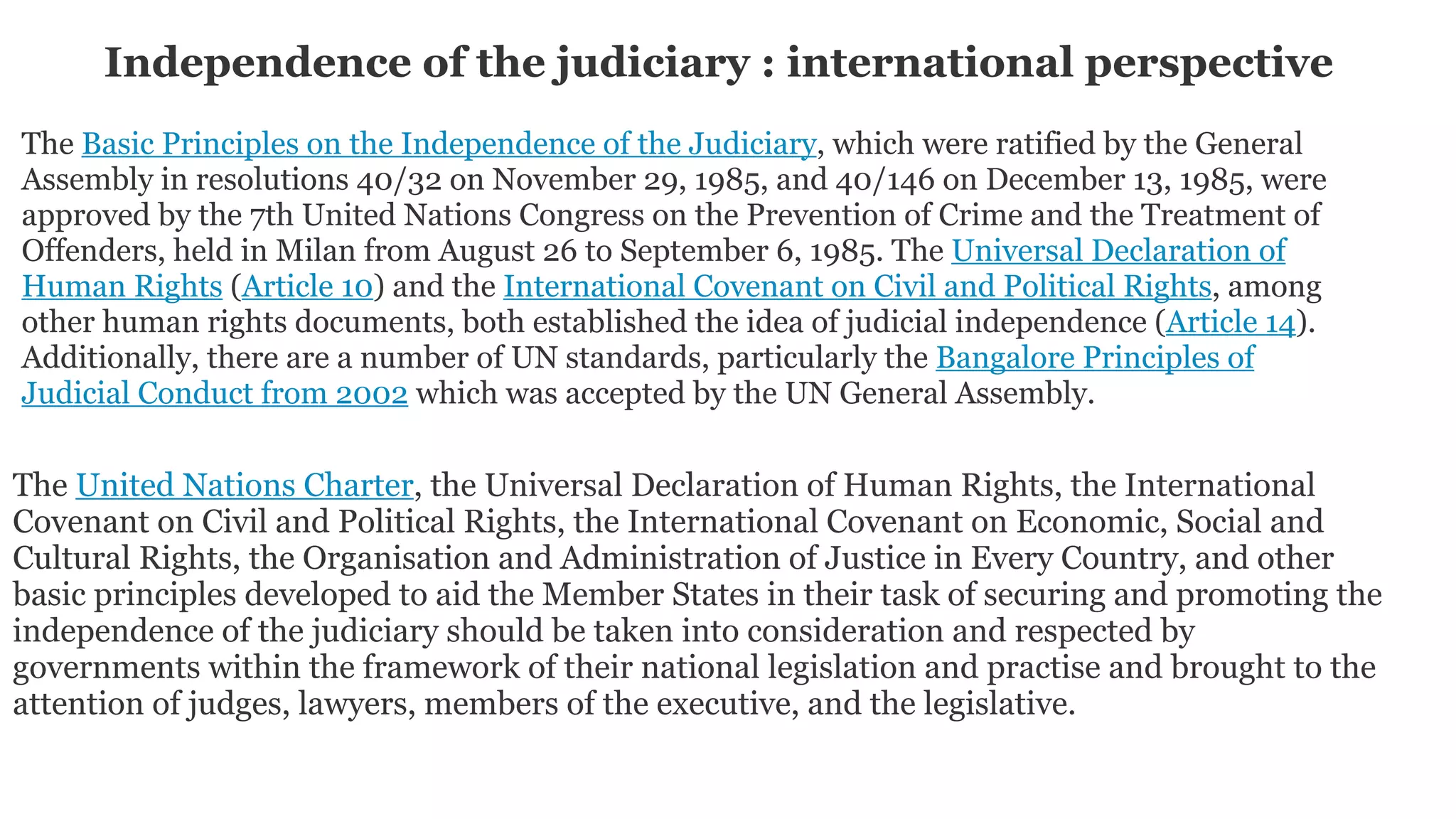 Independent judiciary | PDF