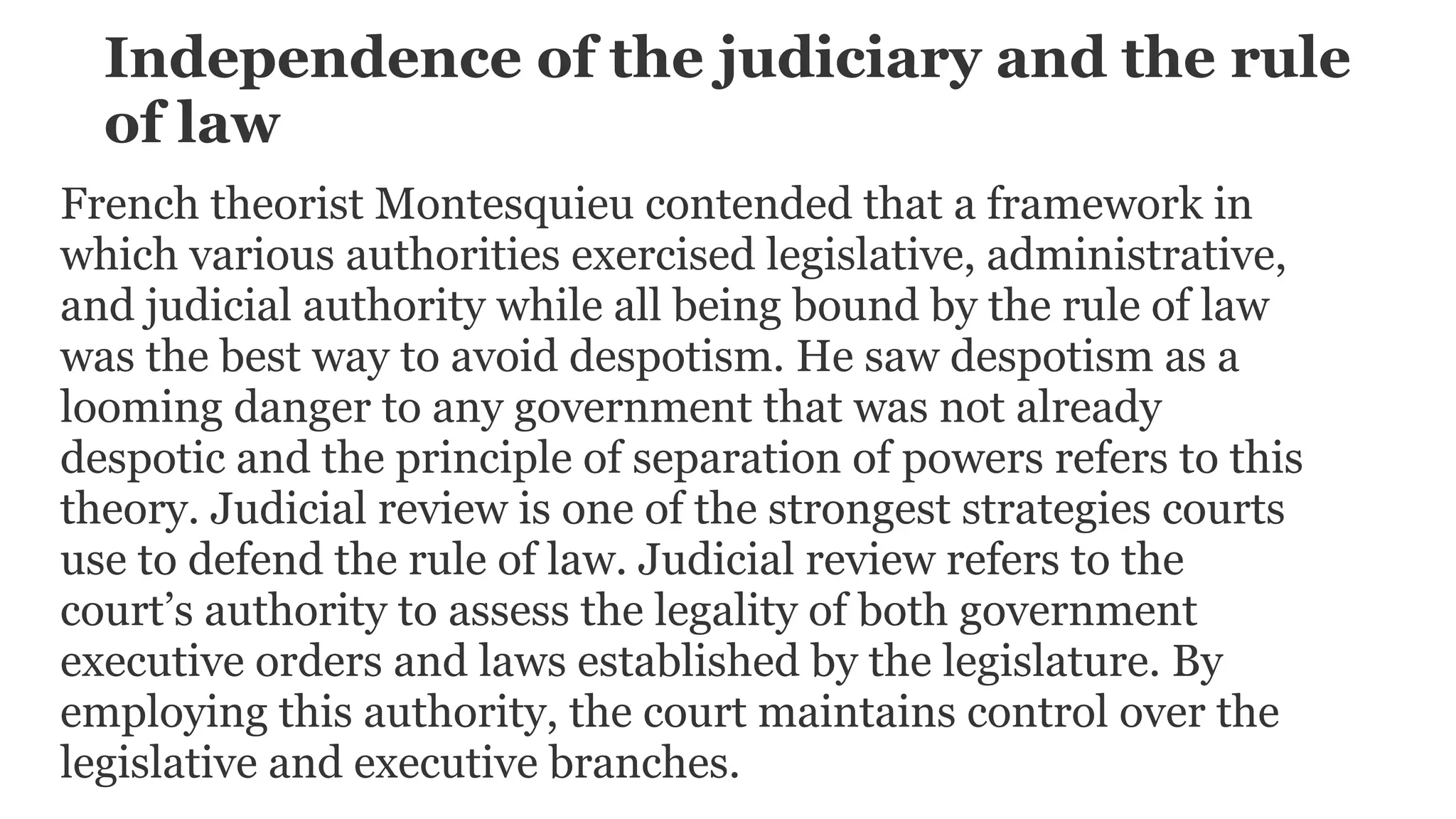 Independent judiciary | PDF