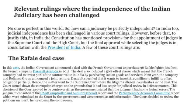 Independent judiciary | PPT