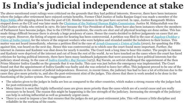 Independent judiciary | PPT