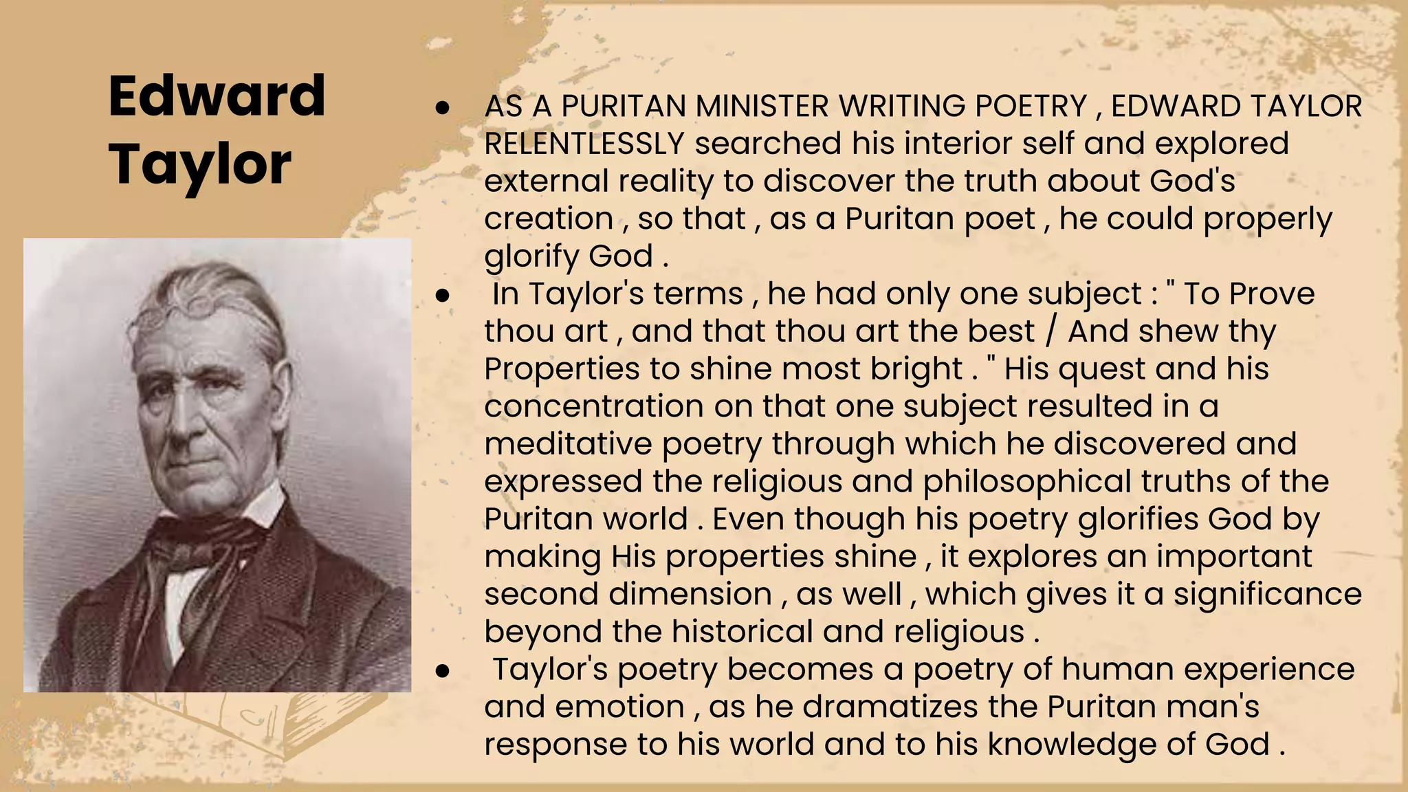 Selected Poets of Puritan Age | PPTX