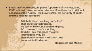 Selected Poets of Puritan Age | PPTX