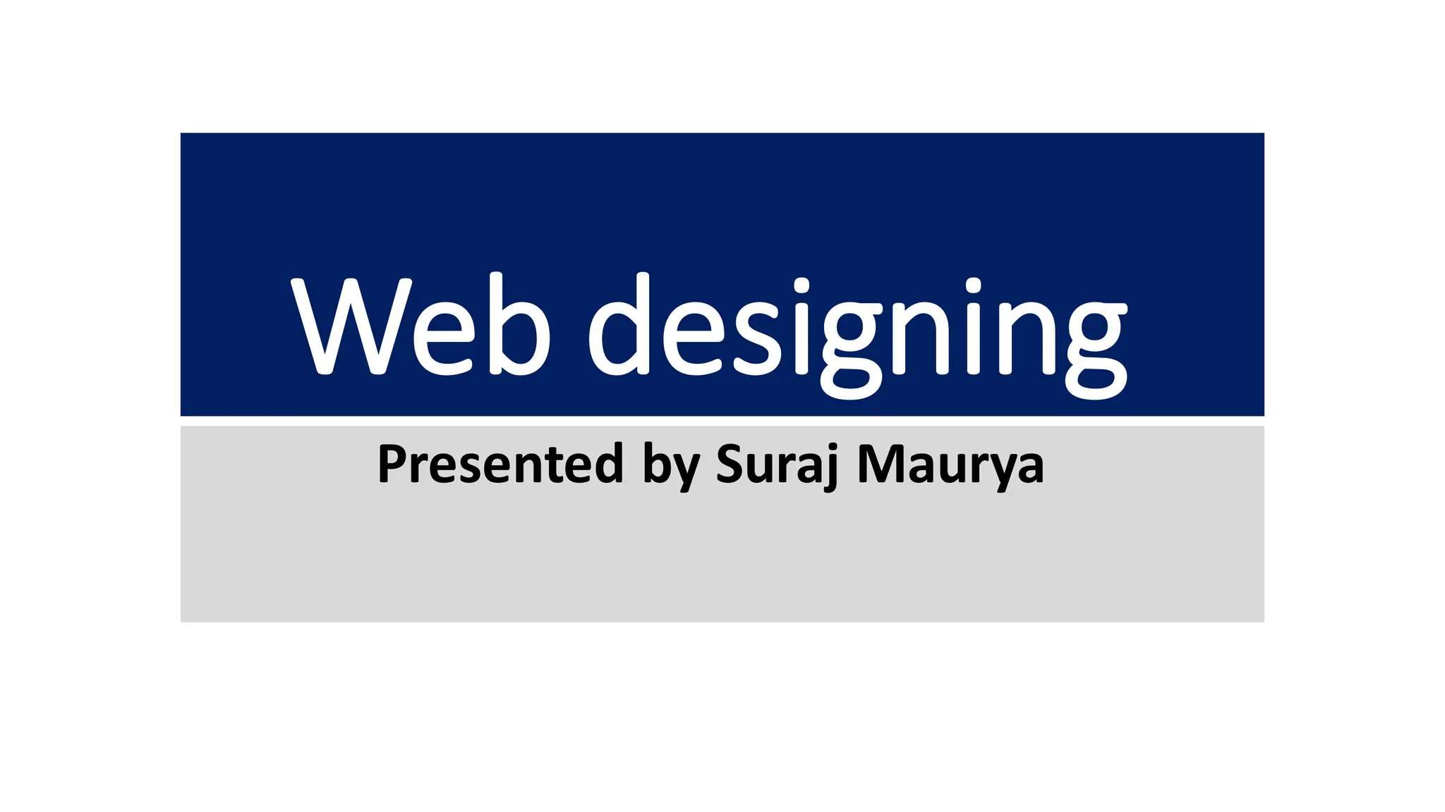 Web designing infromative ppt for students | PDF