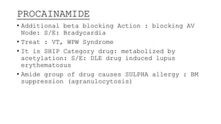 ANTI ARRHYTHMIC DRUGS and action potential correlation | PPT