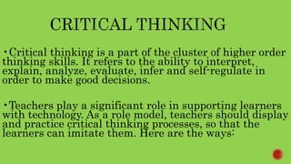 MODULES 1 :LESSONS 3 ROLES OF TECHNOLOGY | PPTX